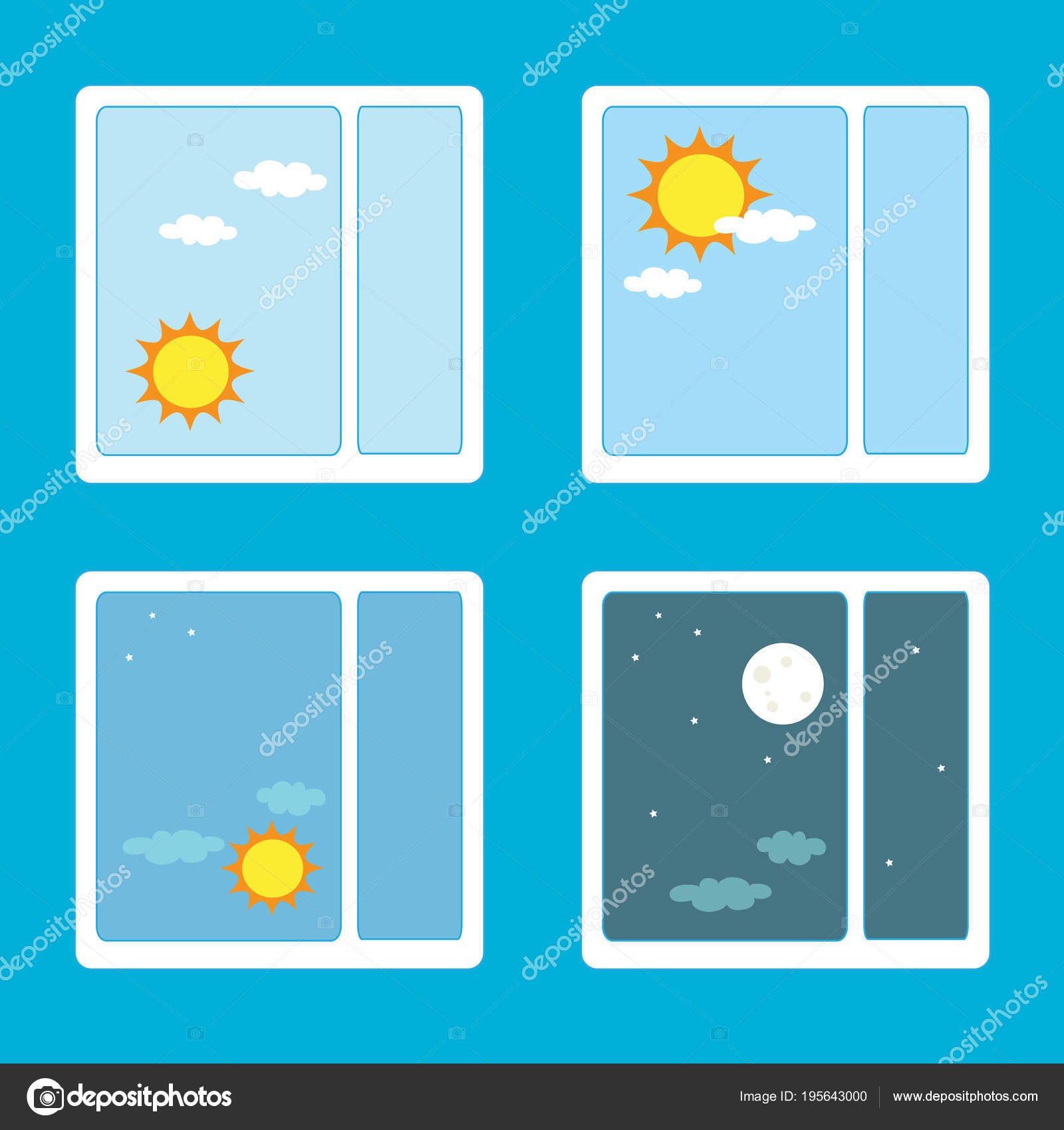Sun Days Window Stock Vector Image by ©alina.ill.mail.ru #195643000