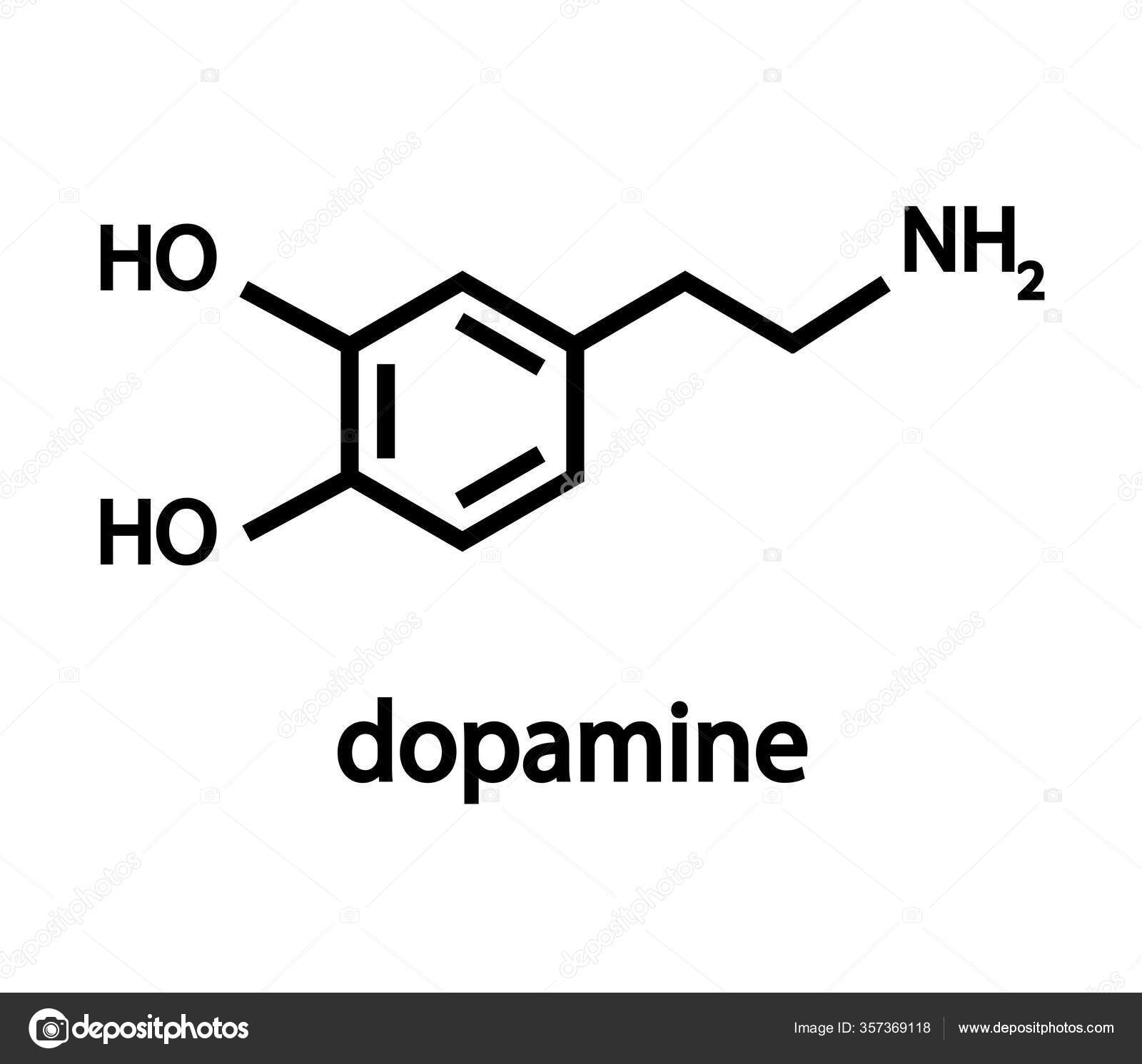 Dopamine Formula White Background Vector Illustration Stock Vector by ...