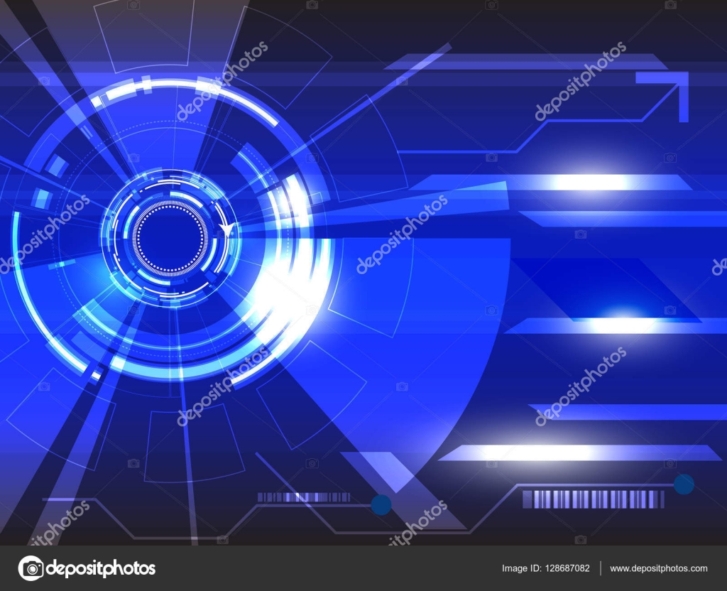 Blue tech vector background. Stock Vector Image by ©kamome2535 #128687082