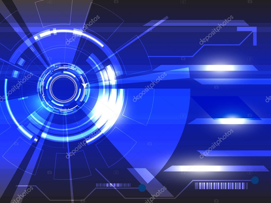 Blue tech vector background. Stock Vector by ©kamome2535 128687082