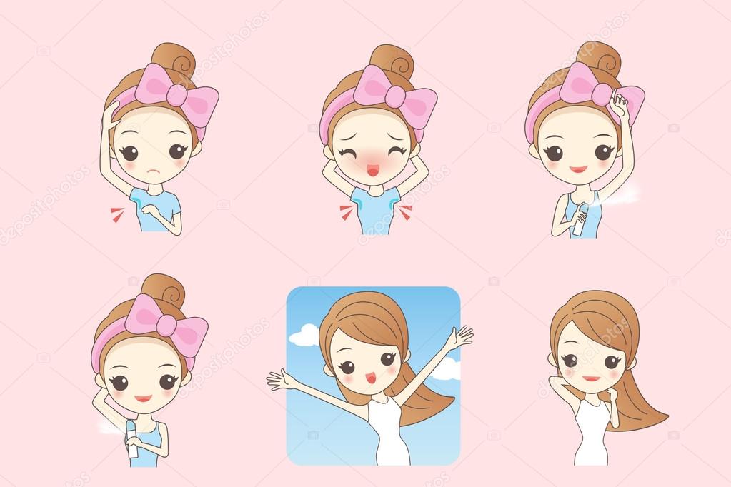 Woman applying deodorant on underarm Stock Vector Image by ©etoileark ...