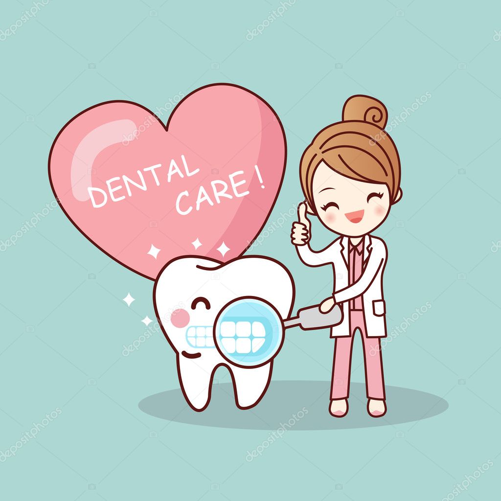 Diente de dibujos animados feliz y dentista Vector de stock #128194818 ...