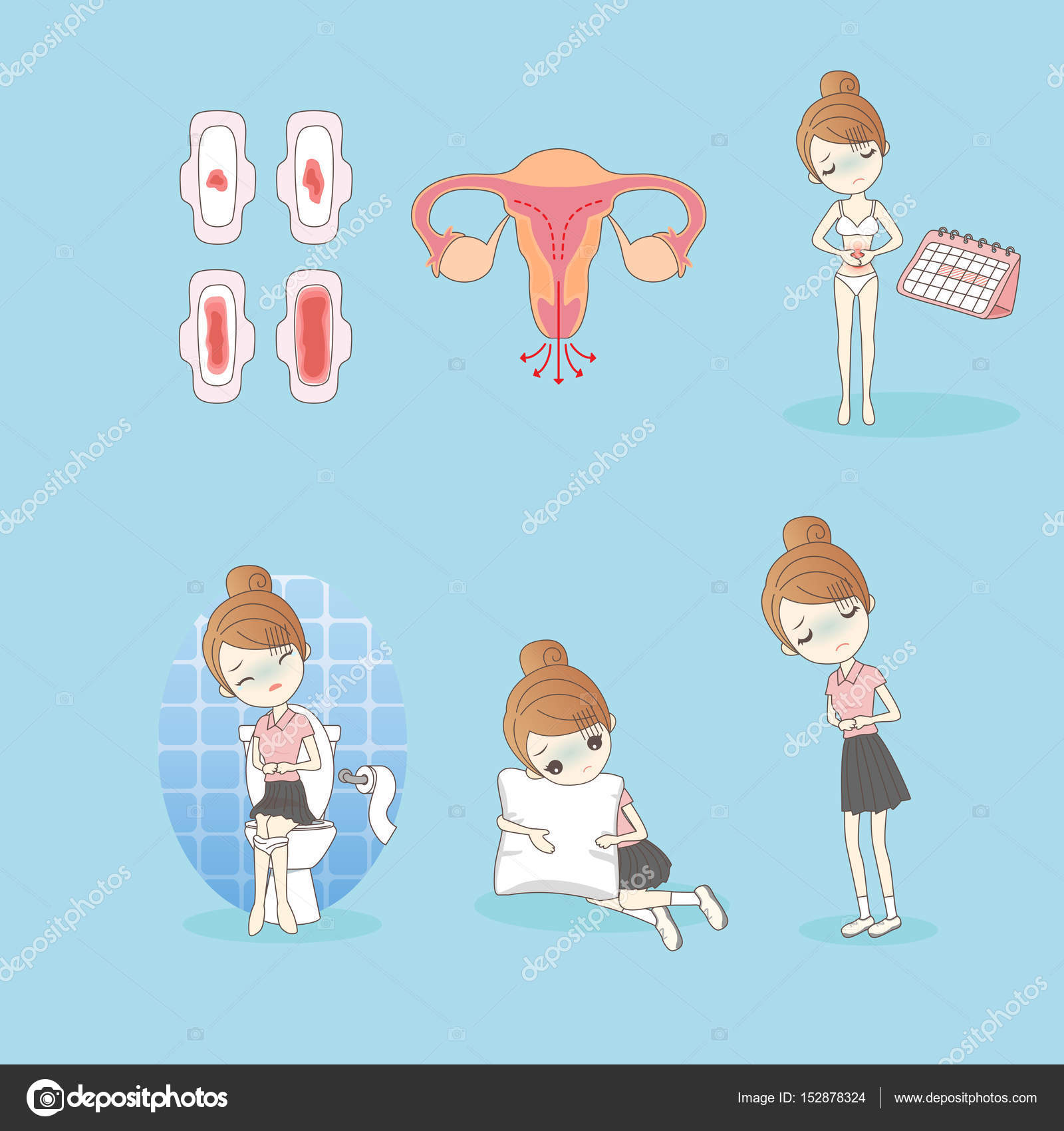 Woman with menstrual Stock Vector Image by ©etoileark #152878324
