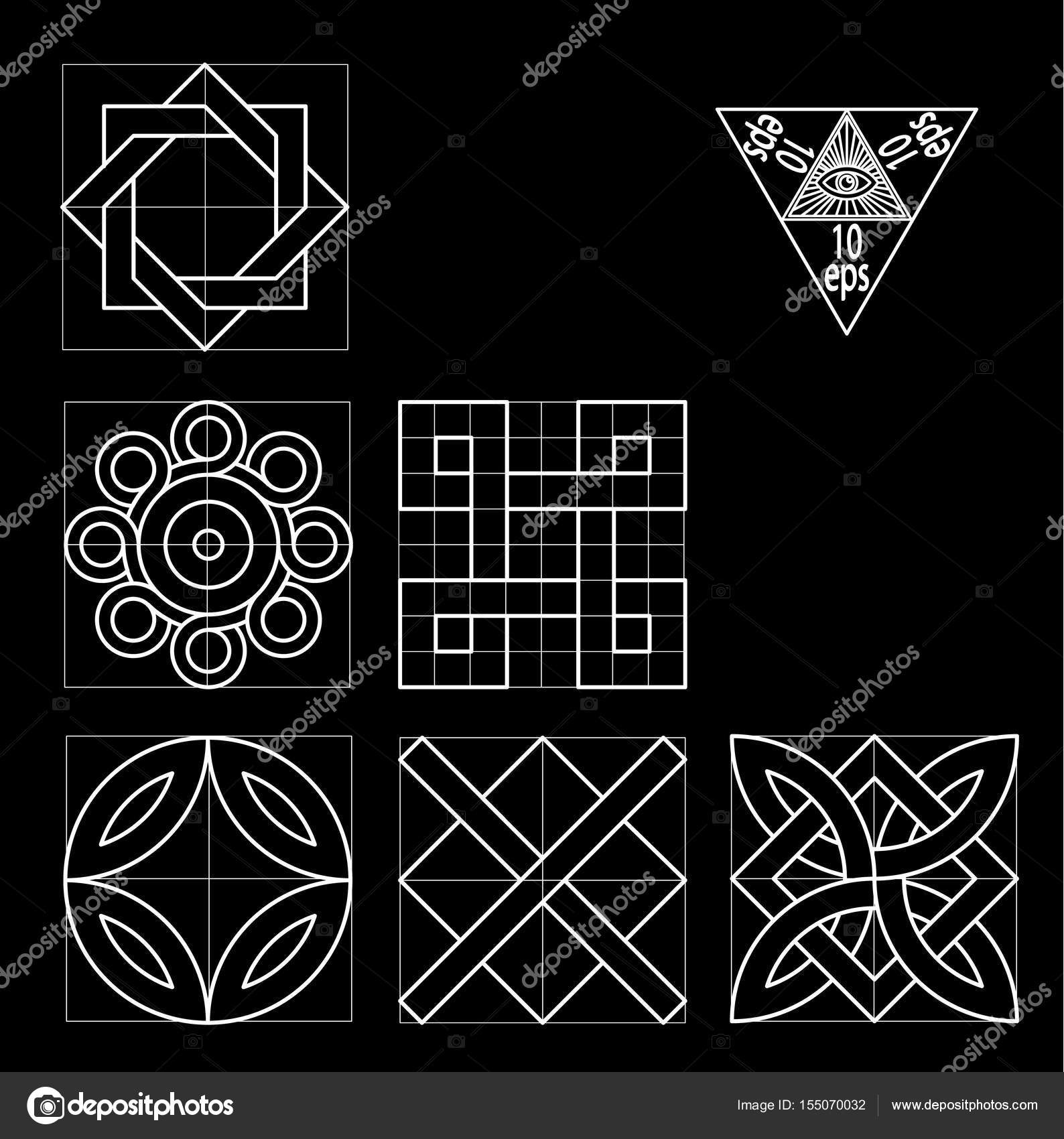 Impossible Geometry Symbols Vector Set Stock Vector Image By ©kabzon300 155070032