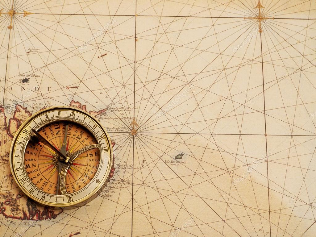 Ancient Map Compass
