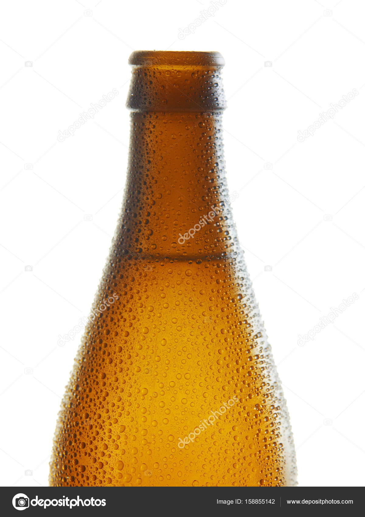 Beer bottle on white — Stock Photo © Goir #158855142