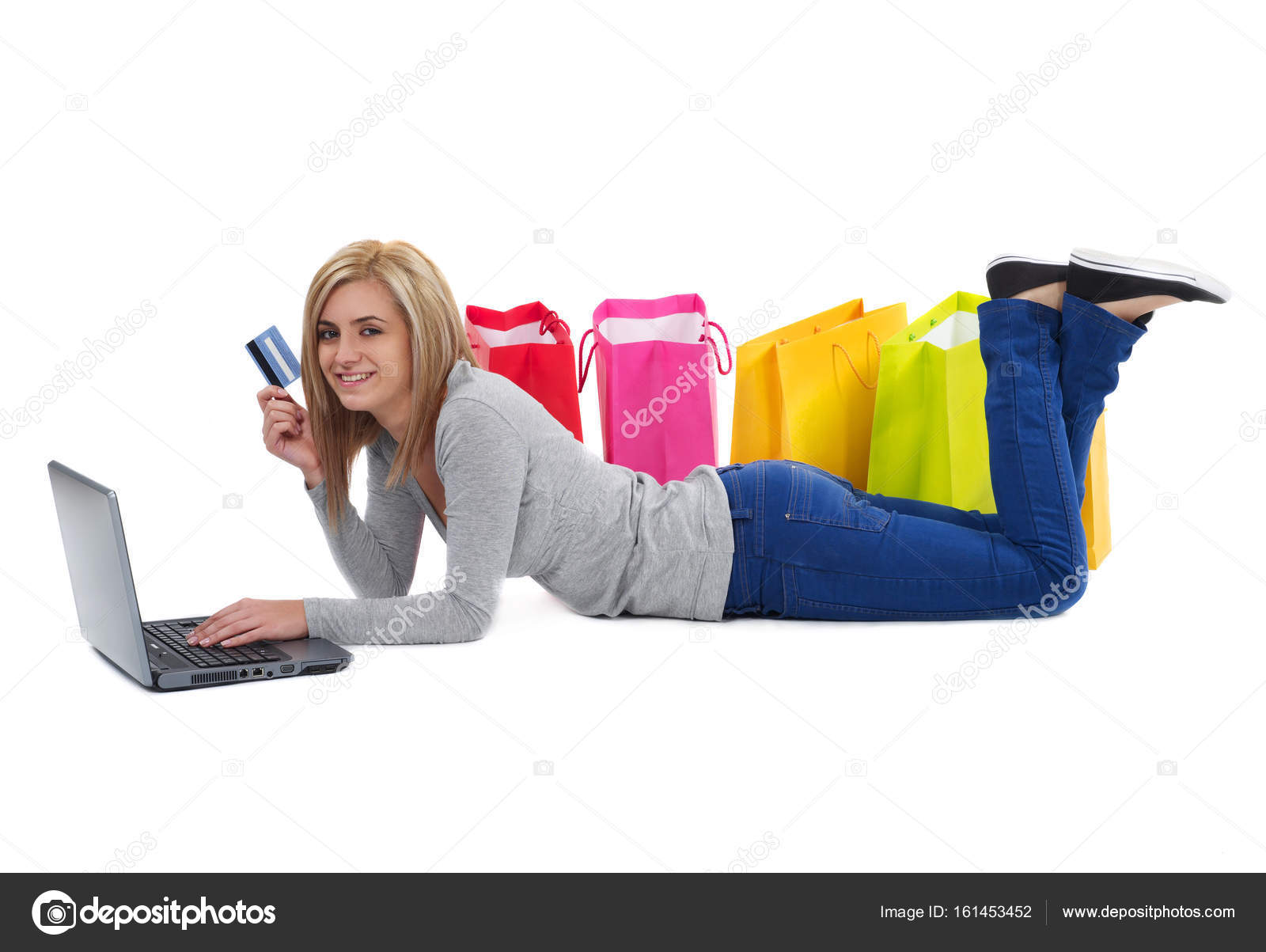 Cheerful online shopper — Stock Photo © Goir #161453452