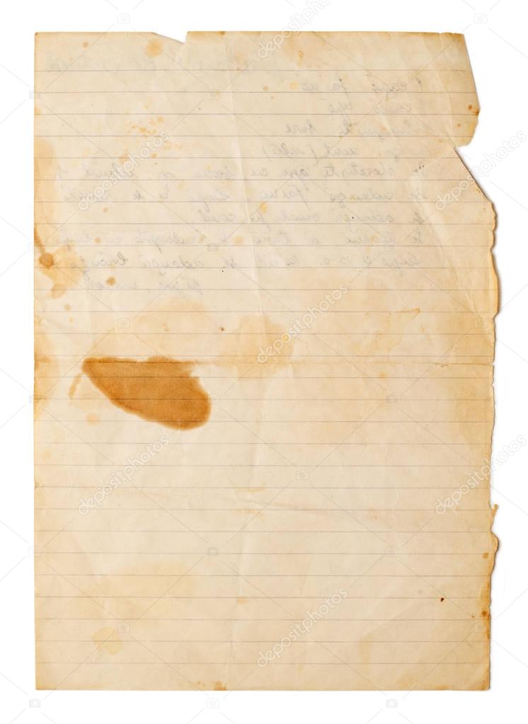 Old notebook page — Stock Photo © Goir #179118762