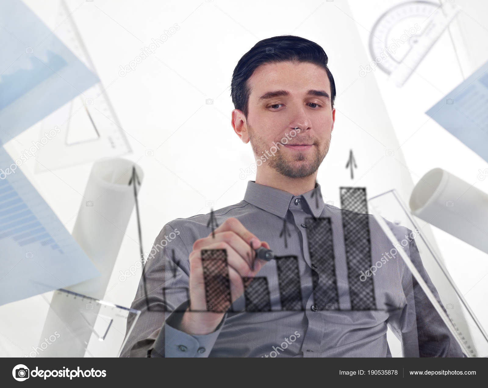 Man Working Chart Stock Photo by ©Goir 190535878