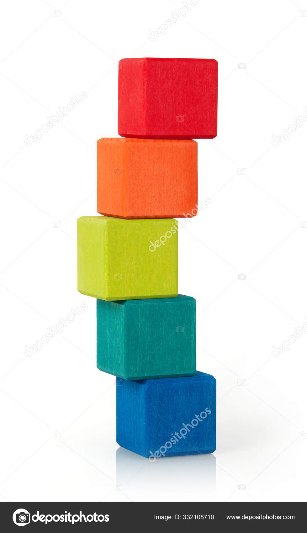 Multi-colored toy bricks tower — Stock Photo © Goir #332108710