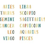 Zodiac signs with latin names — Stock Vector © Greeek #64033463