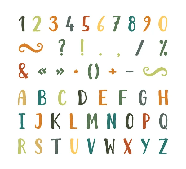 Handwritten font with punctuation marks Stock Vector Image by ©ekmelica ...