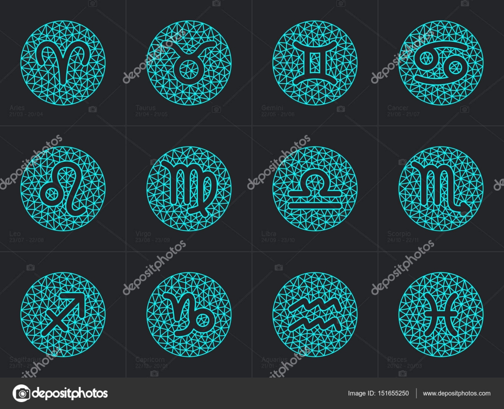 Set round zodiac icons Stock Vector Image by ©lyusaren.gmail.com #151655250