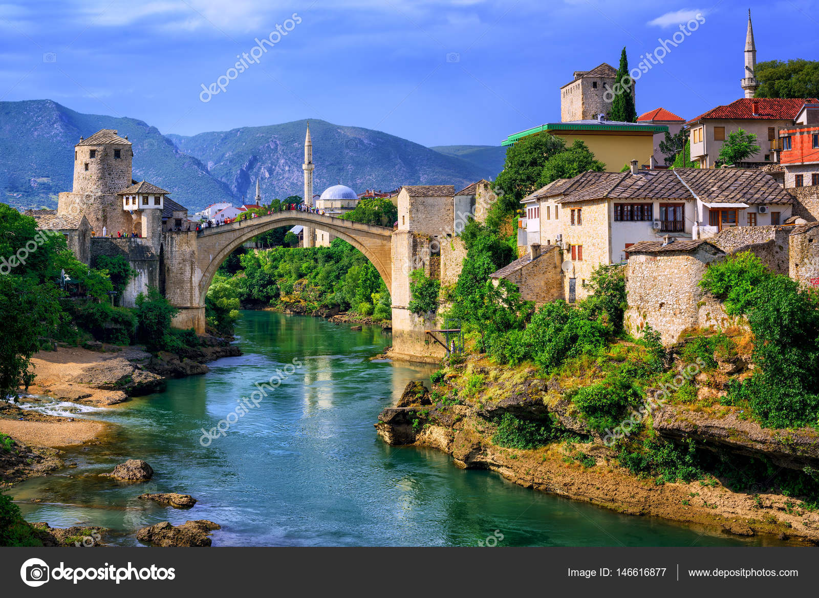 Old Bridge Stari Most in Mostar, Bosnia and Herzegovina Stock Photo by ...