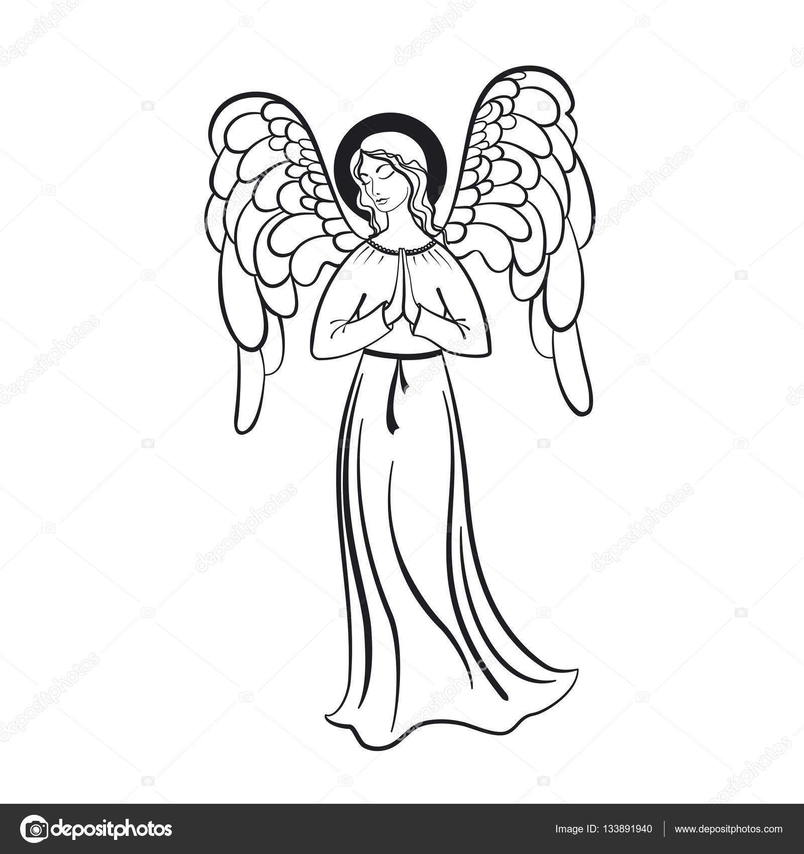 Angel Vector Illustration Stock Vector Image By ©ledelena 133891940