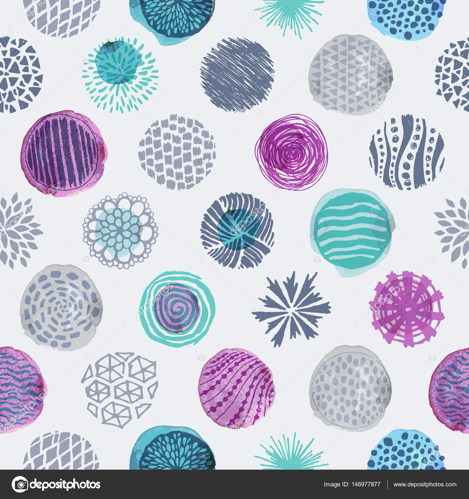 Circles texture seamless pattern Stock Vector Image by ©Ledelena #146977877