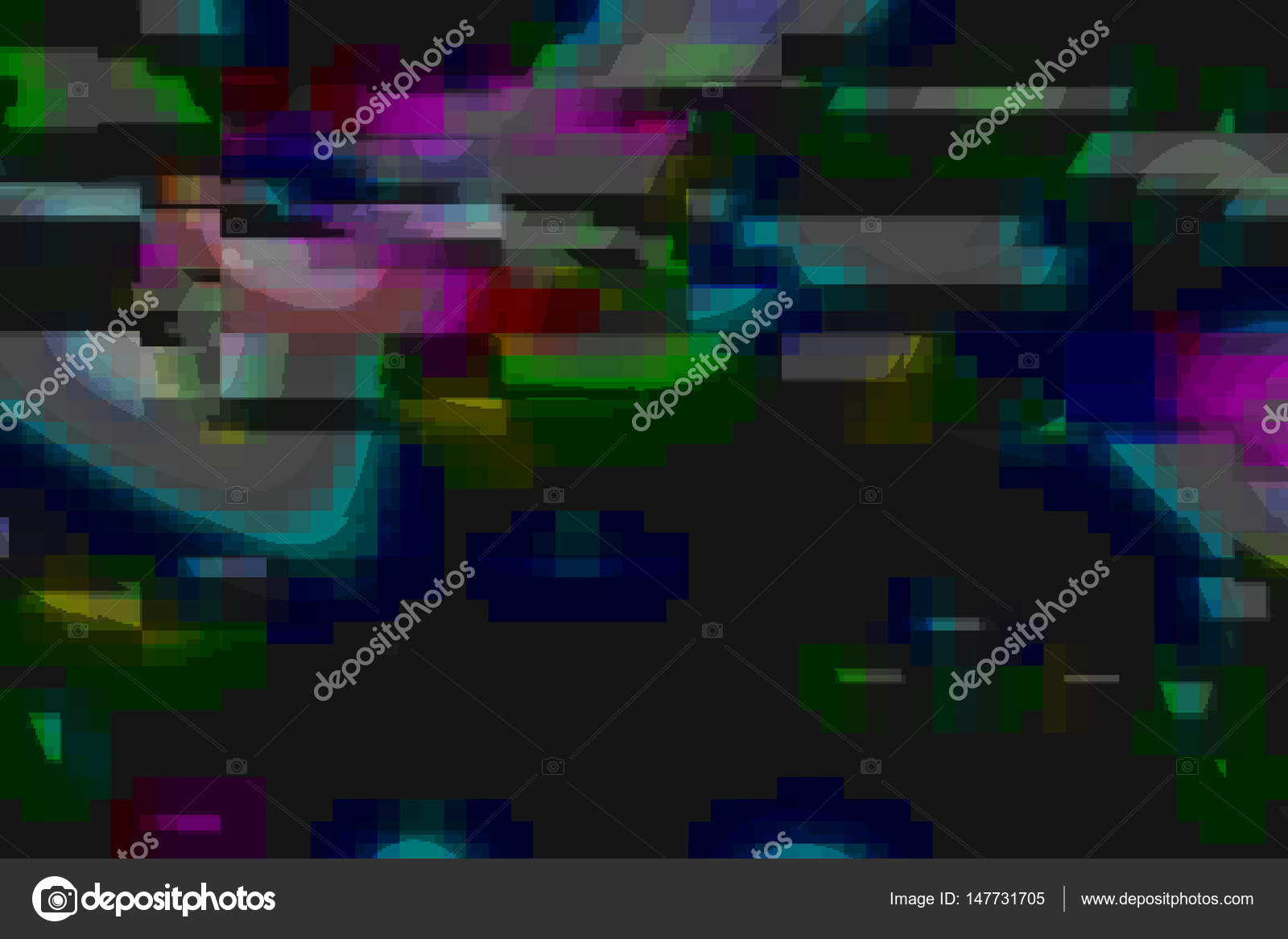 Glitch Old TV Background Element in Motion. Nice 3D Rendering — Stock ...