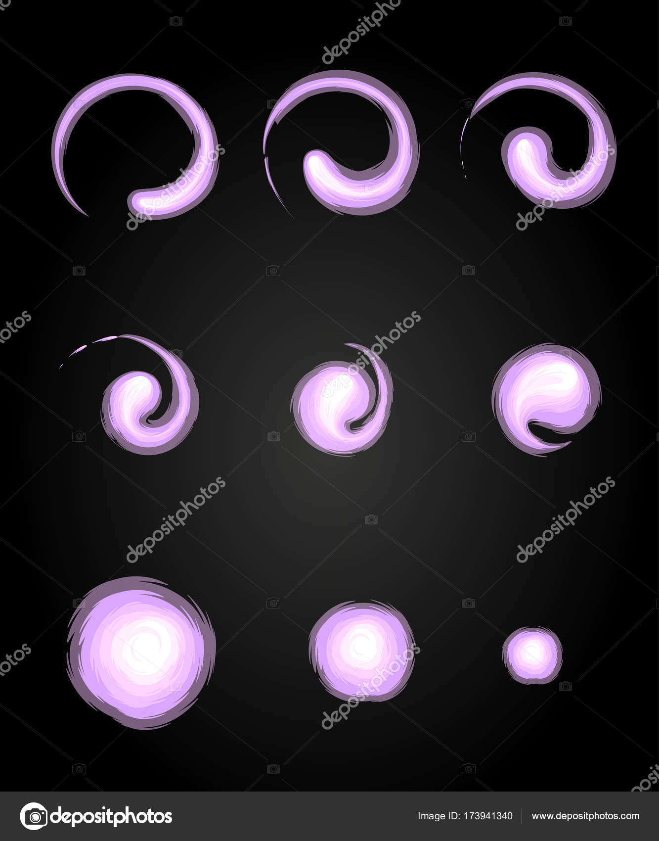 Purple Fire Explosion Special Effect Animation Frames Sprite Sheet ...