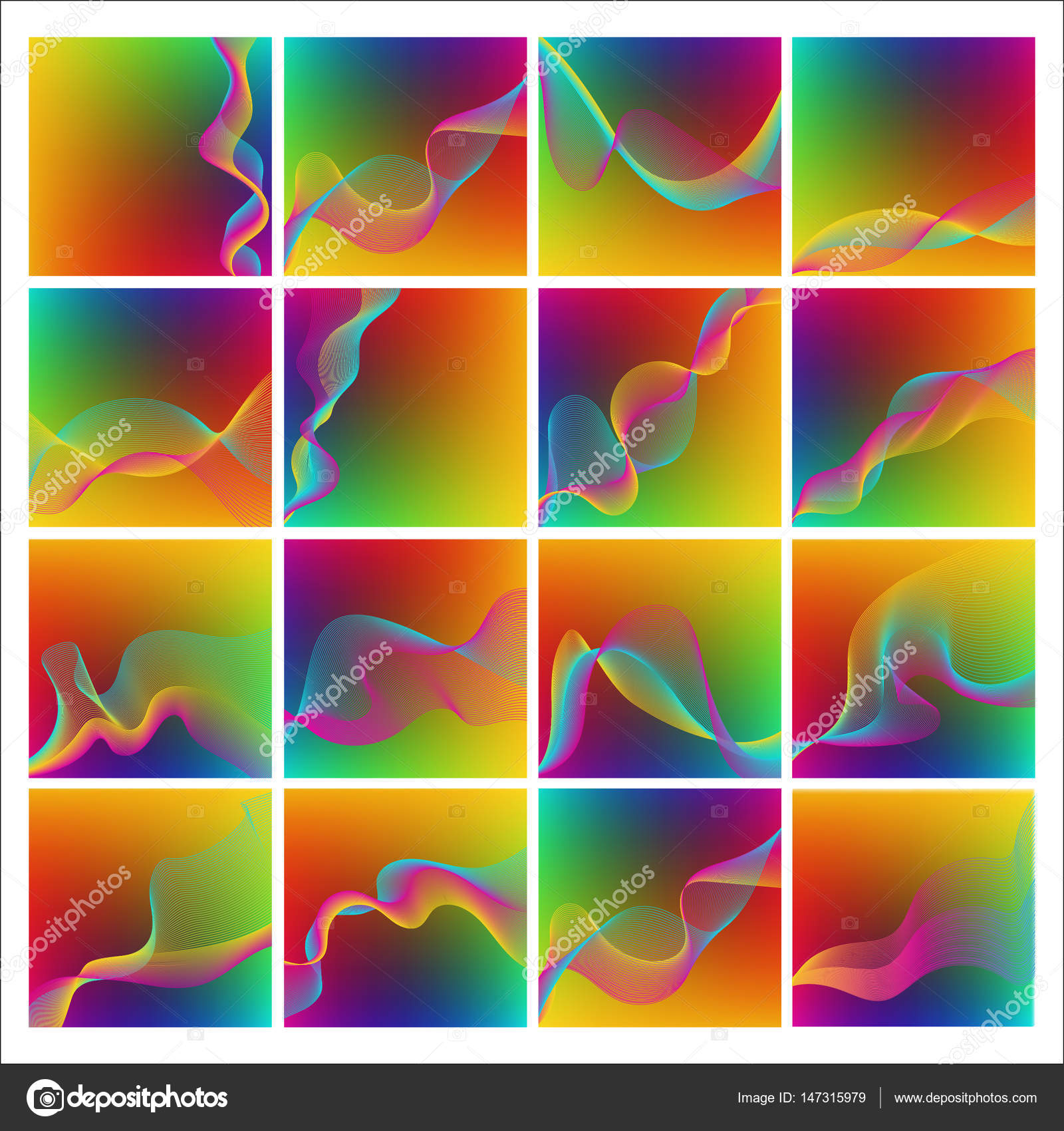 Gradient backgrounds set. Vector illustrations. Stock Vector by ©tanuna ...