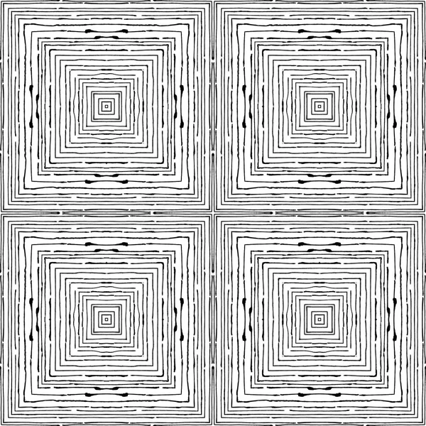 Squares of fine grunge lines are nested inside each other. Freehand ...