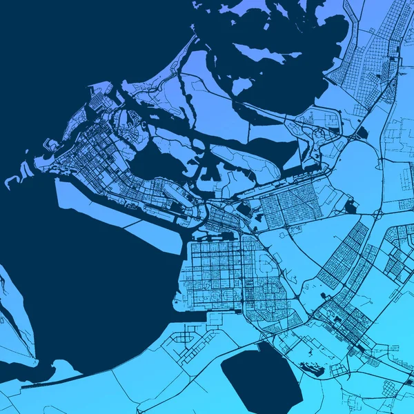 Dubai Two-Tone Map Artprint Stock Vector Image by ©mail.hebstreit.com ...