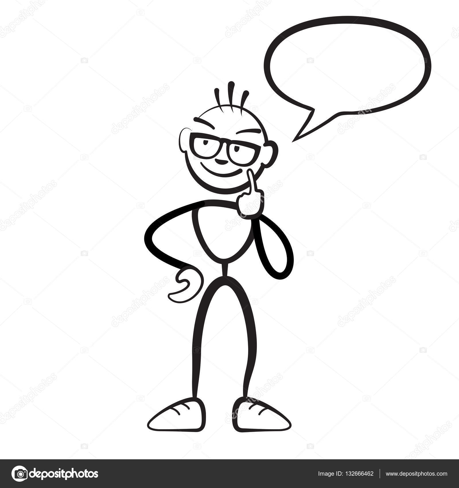 Stick figure man reflection speech bubble Persona Stock Vector Image by ...