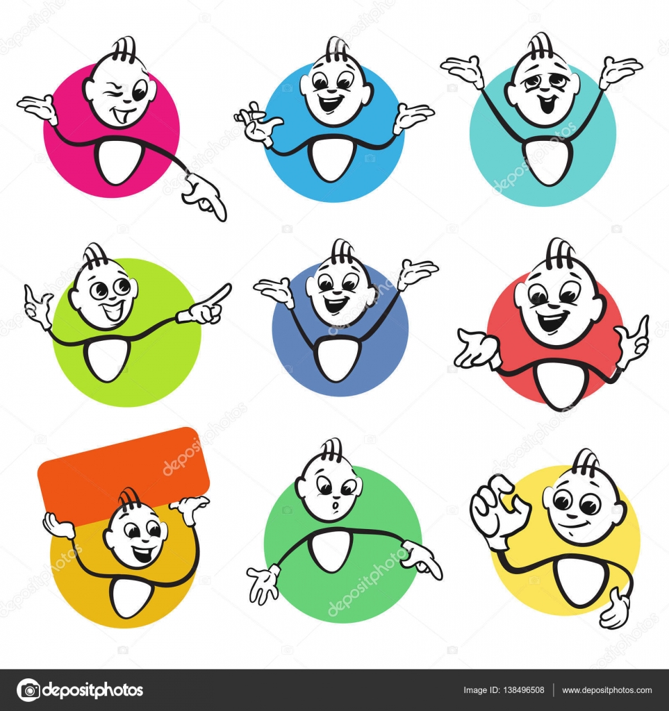 Stick figure series emotions - 9 Advertisers Stock Vector by ©mail ...