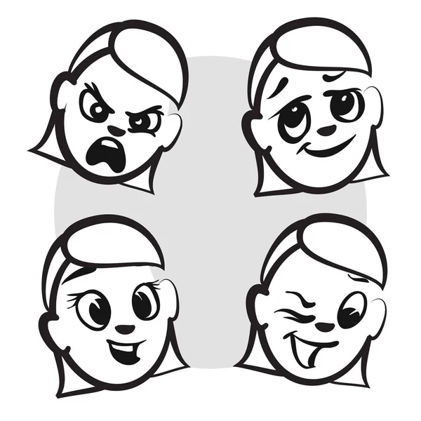 More faces Vector Art Stock Images | Depositphotos