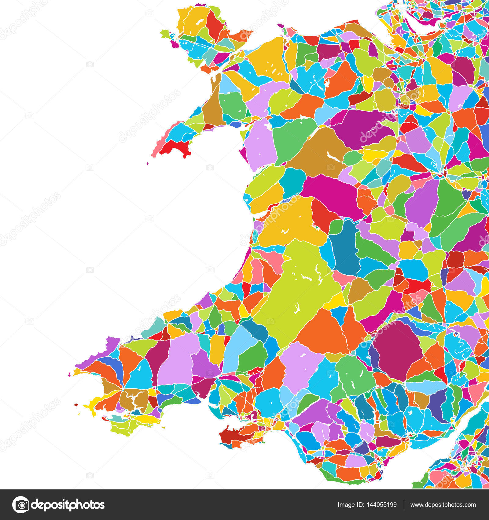 wales on map of britain