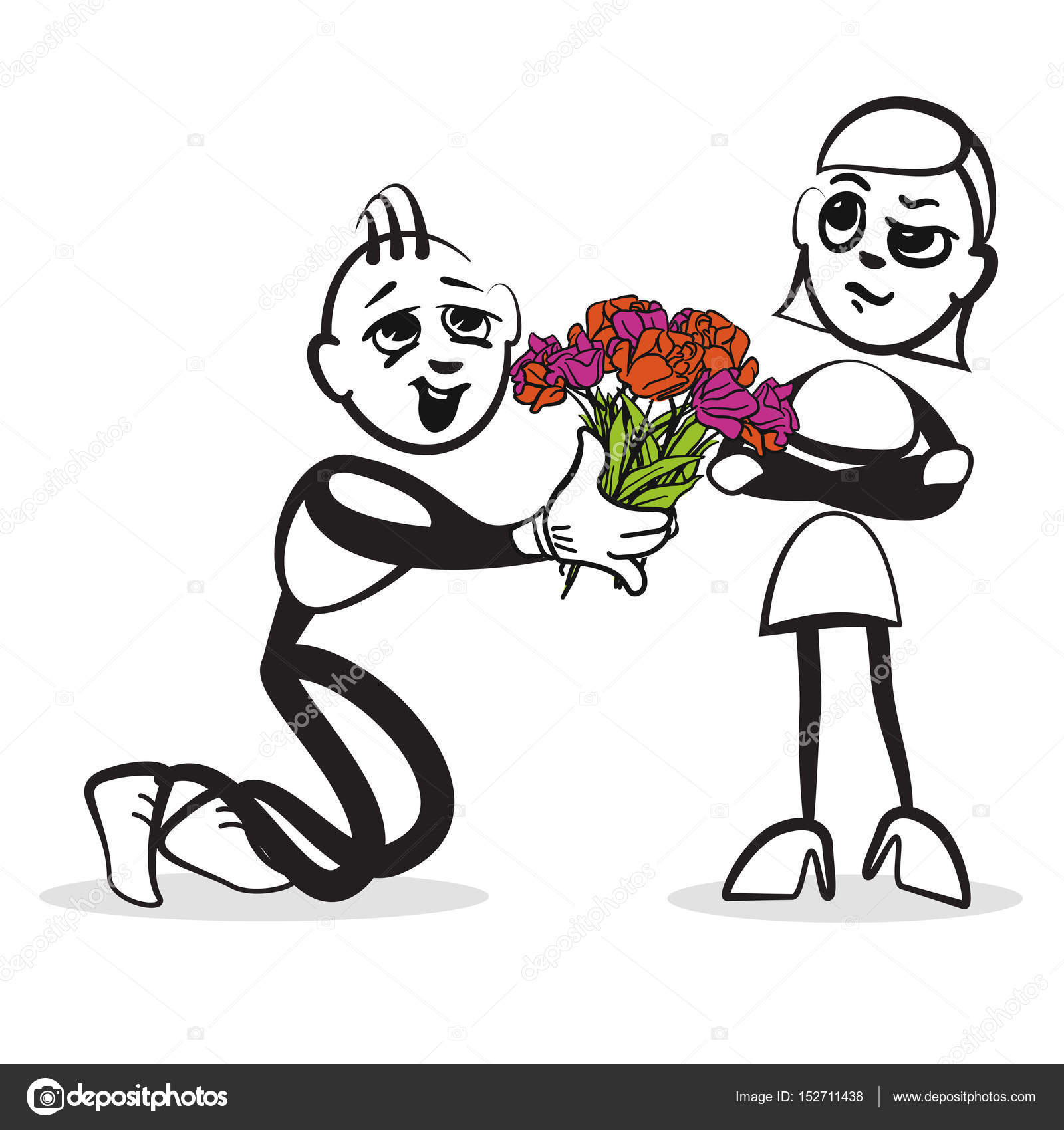 Proposal Waiting Stickman Emotion — Stock Vector © mail.hebstreit.com ...