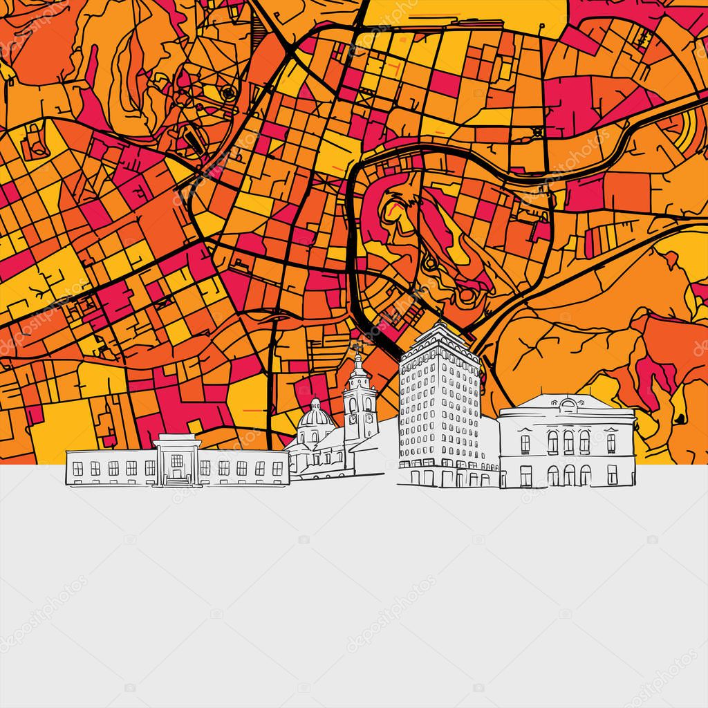 Mapa de Ljubljana Skyline 2023