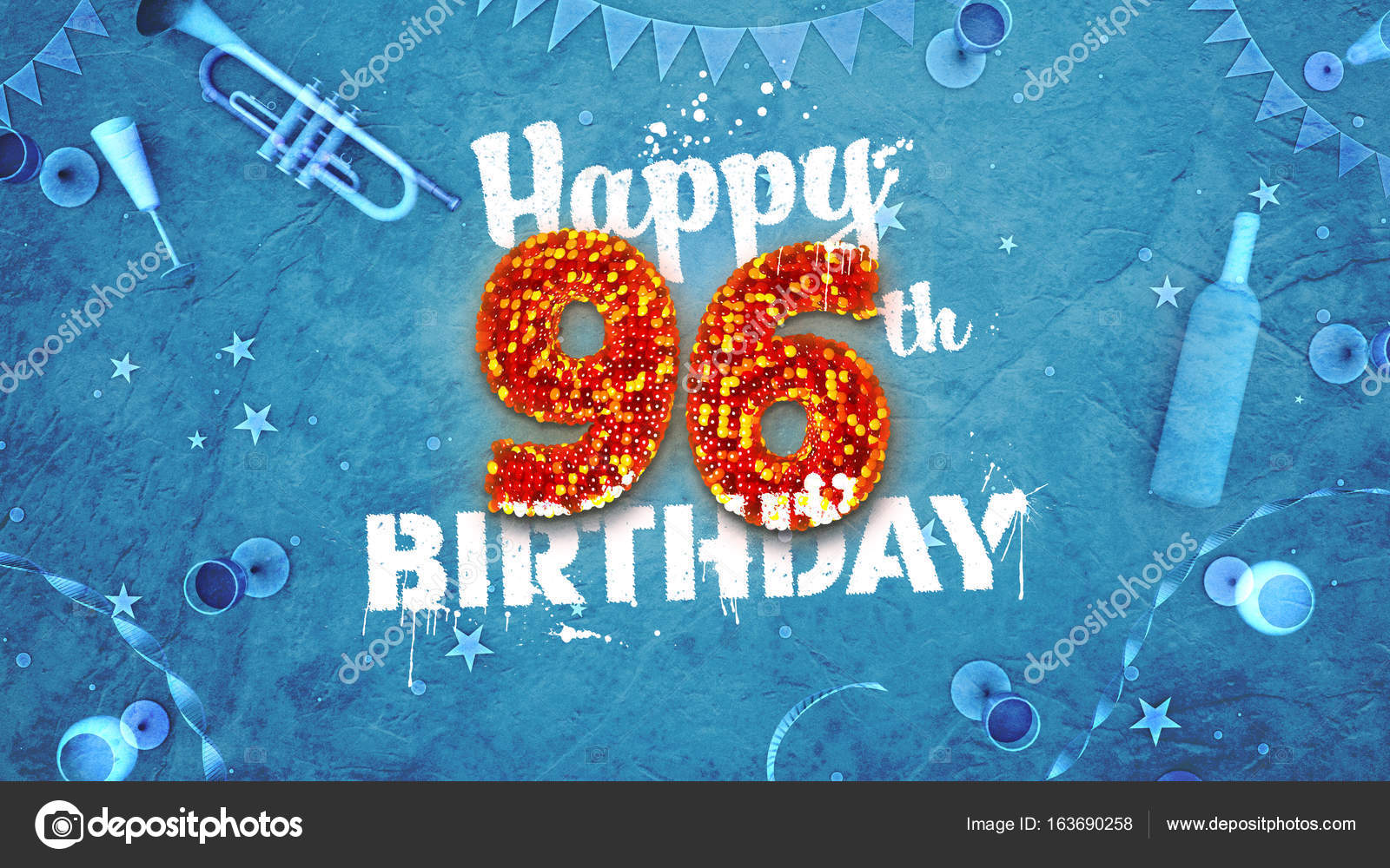 Happy 96th Birthday Card with beautiful details — Stock Photo © mail ... Happy 96th Birthday Card with beautiful details — Stock Photo © mail ...