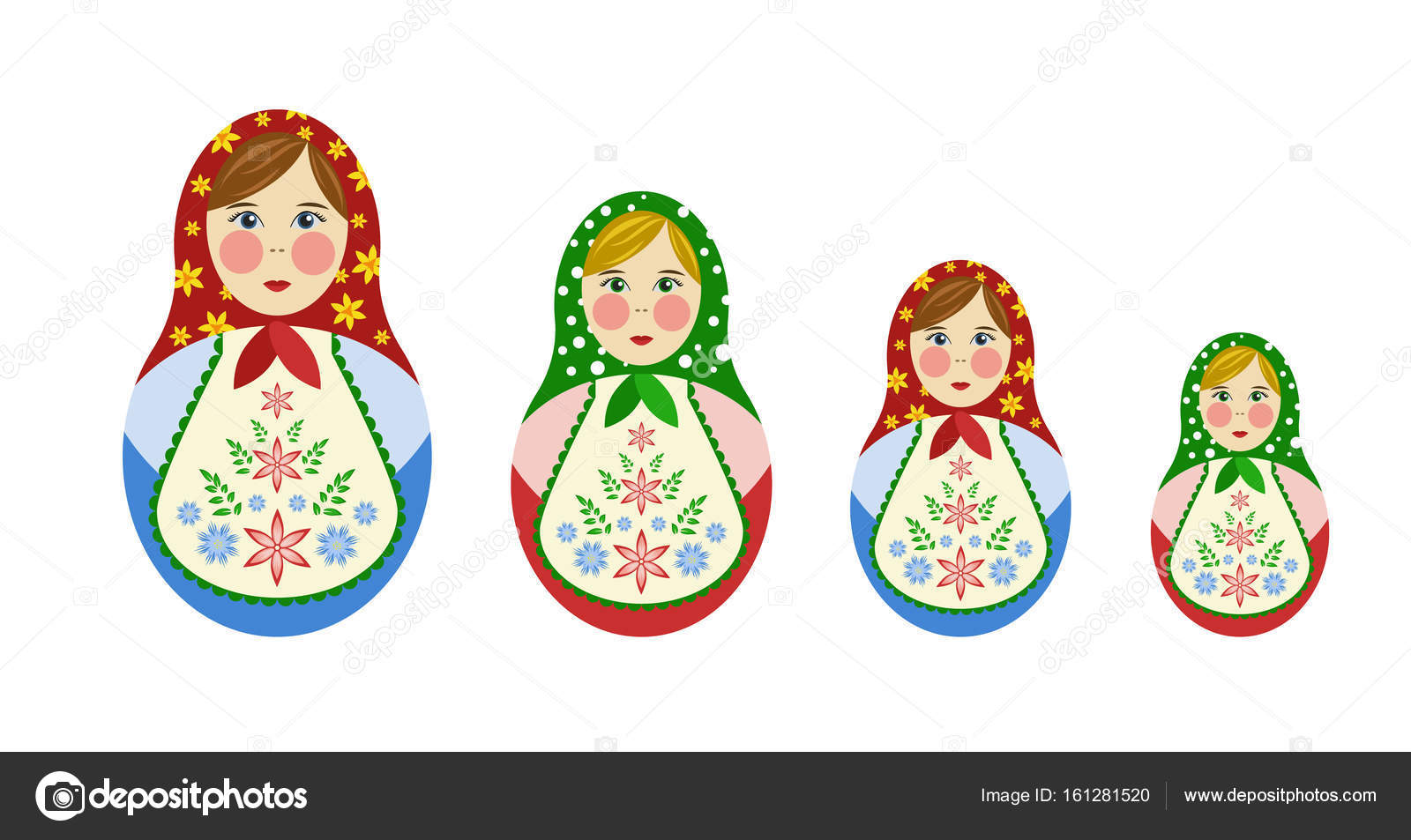 Set of Russian nesting dolls Stock Vector Image by ©blonda1986 #161281520