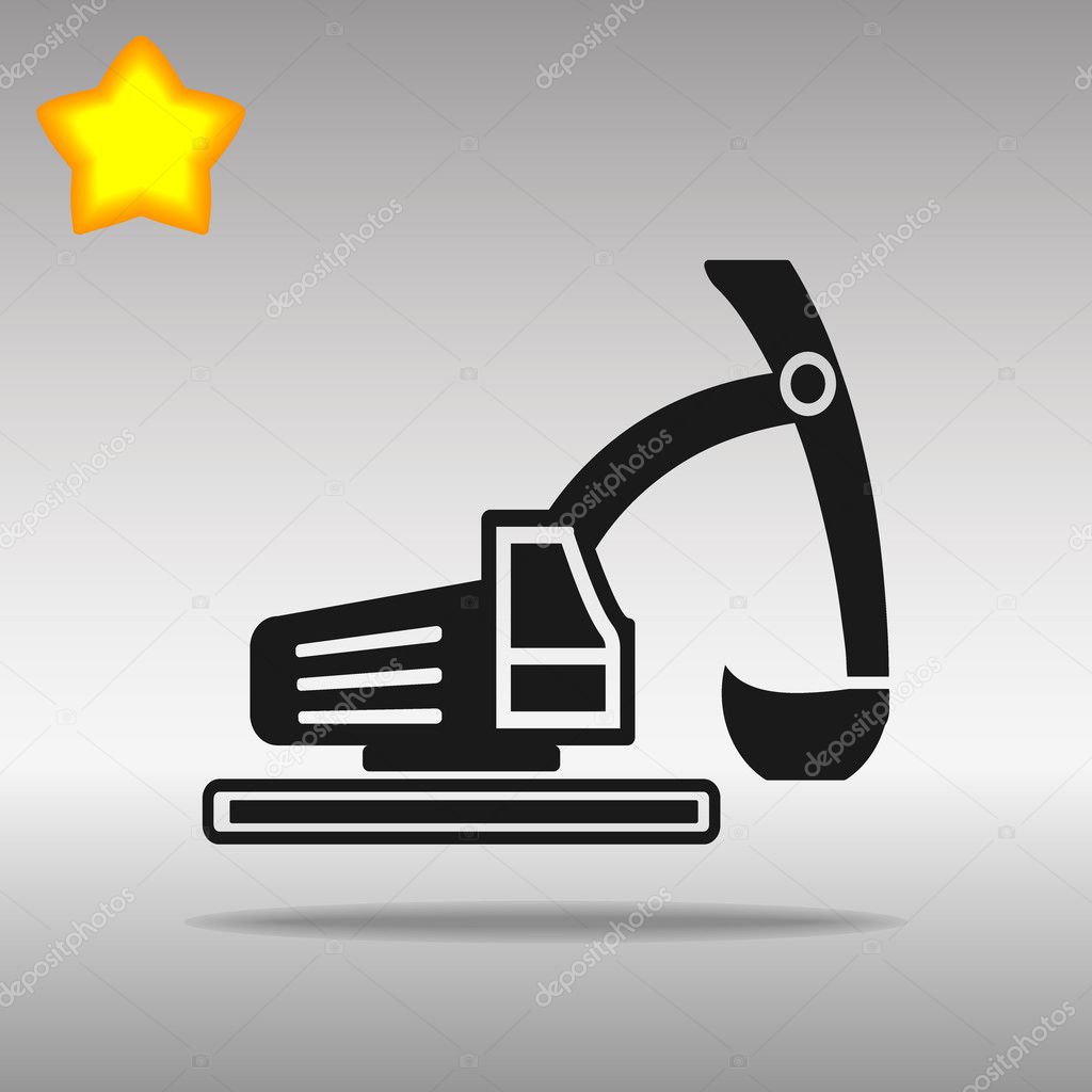 Black Excavator Icon button logo symbol concept high quality Stock ...