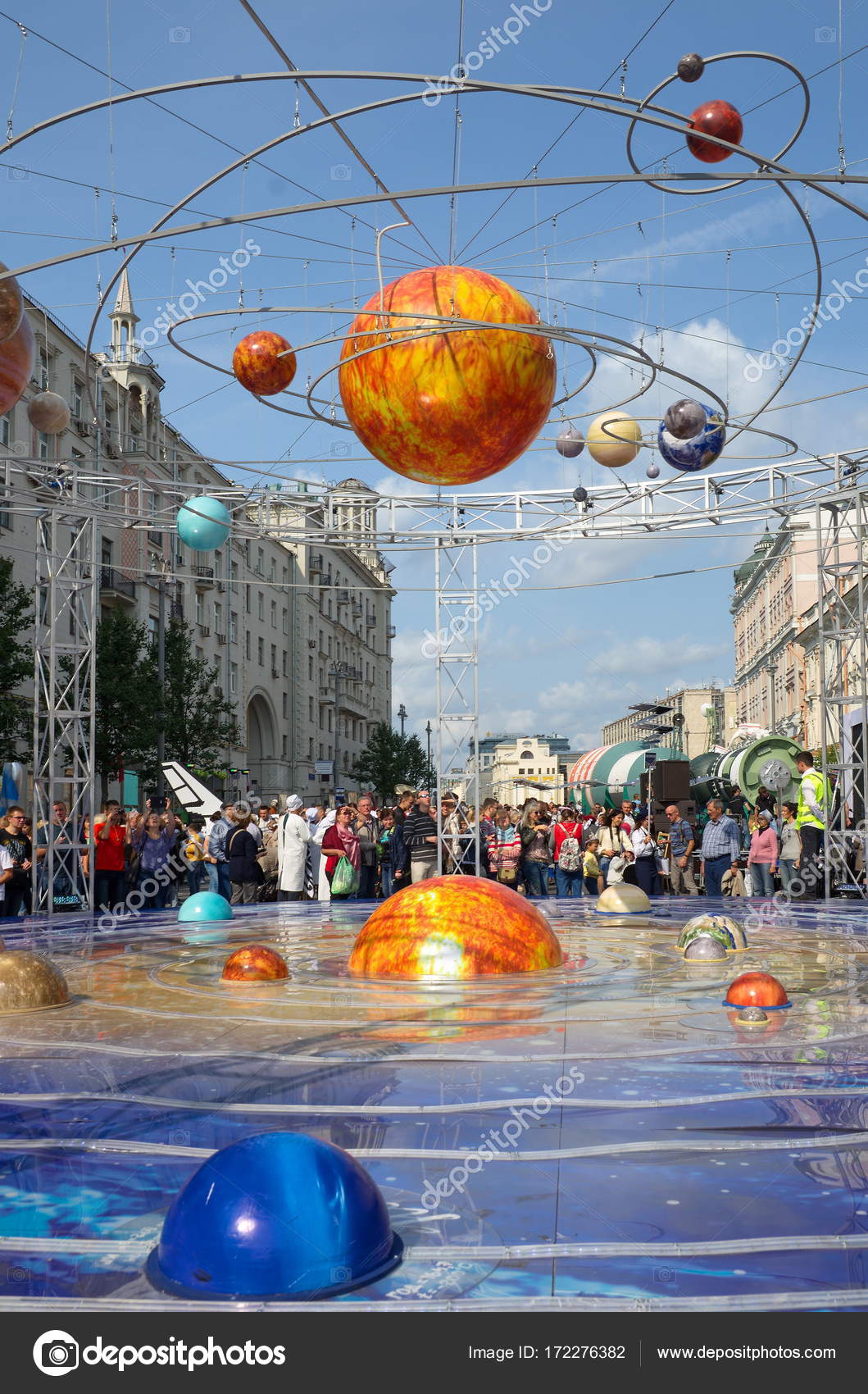 The layout of the Solar system, Moscow, Russia – Stock Editorial Photo ...