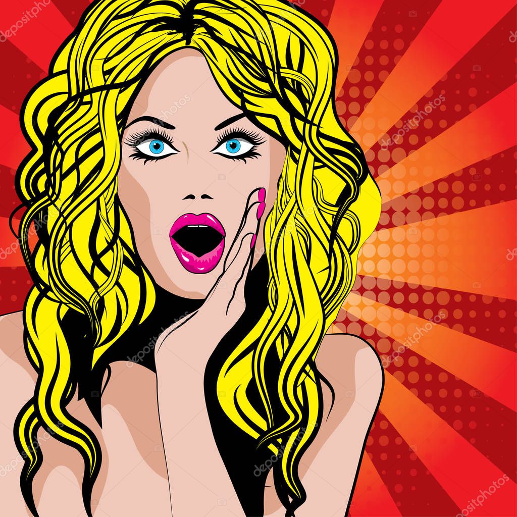 Pop art woman Stock Vector Image by ©Gal_Amar #129168996