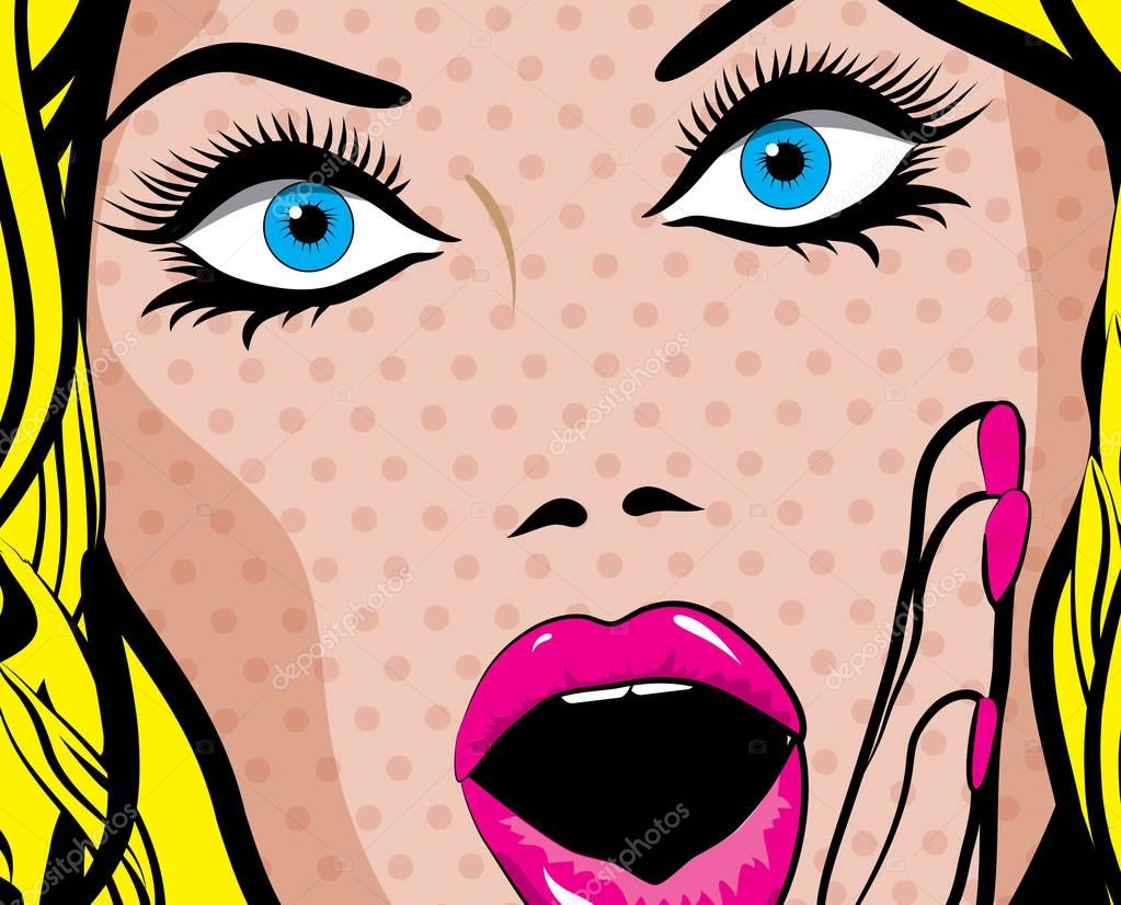 Pop art woman — Stock Vector © Gal_Amar #129169110