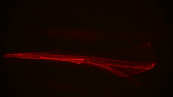 Concept of a red line on a black background for titles. Can be looped ...