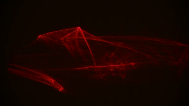 Concept of a red line on a black background for titles. Can be looped ...