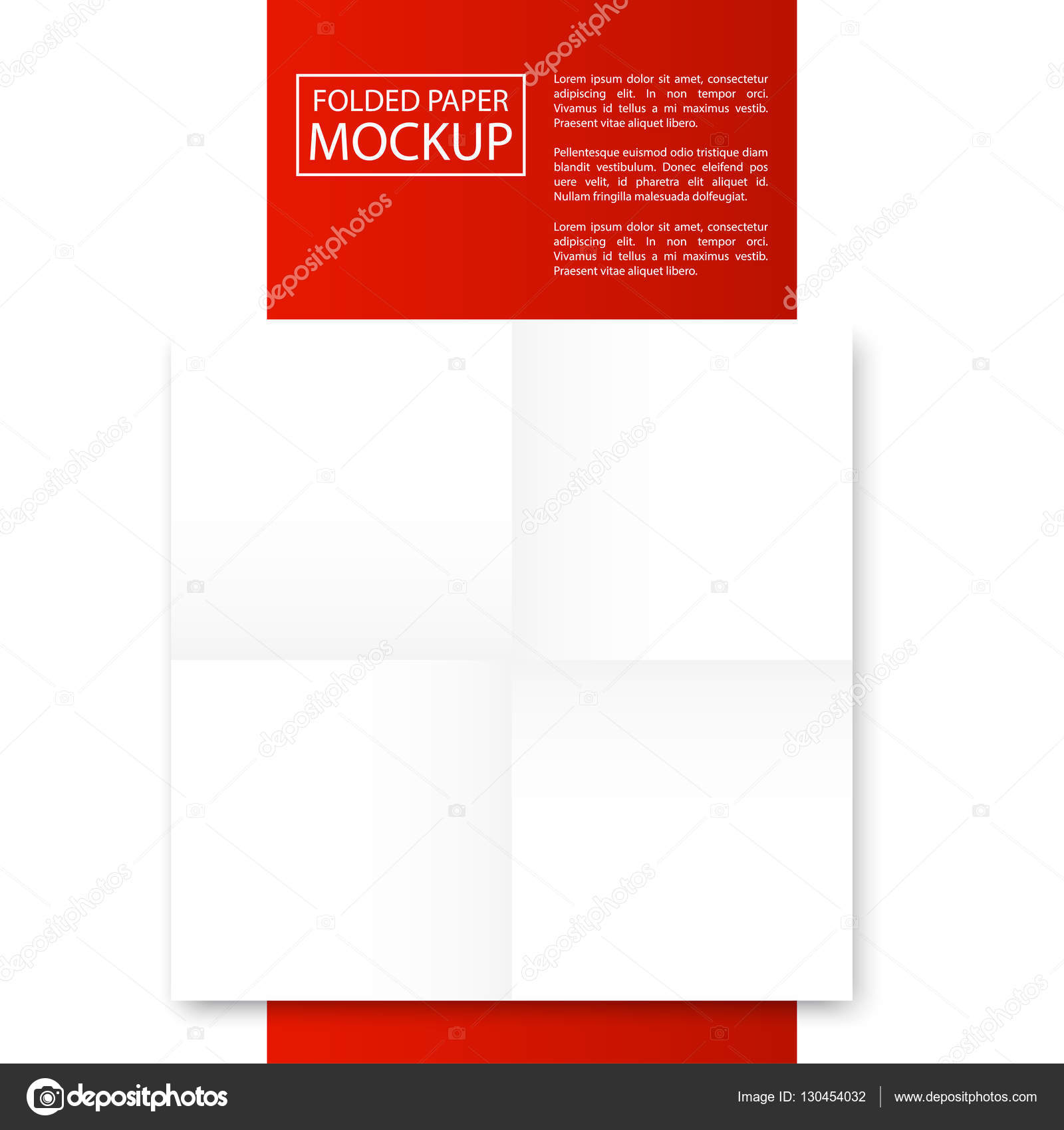 Folded paper mockup-01 Stock Vector Image by ©morokey27.gmail.com ...