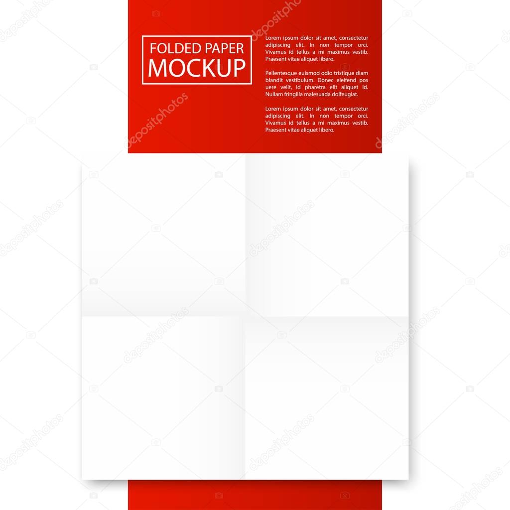Folded paper mockup-01 Stock Vector Image by ©morokey27.gmail.com ...
