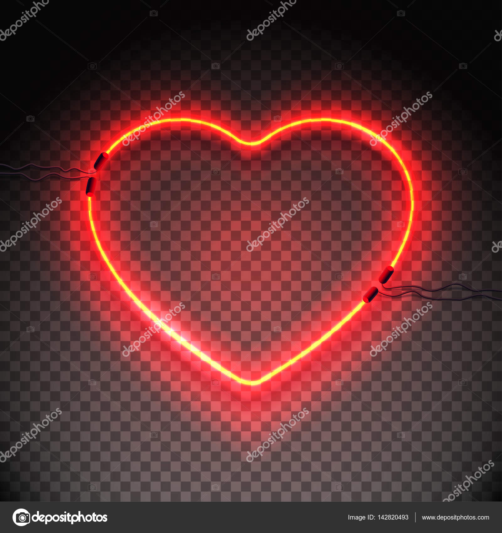 Neon lamp heart2-01 Stock Vector Image by ©morokey27.gmail.com #142820493