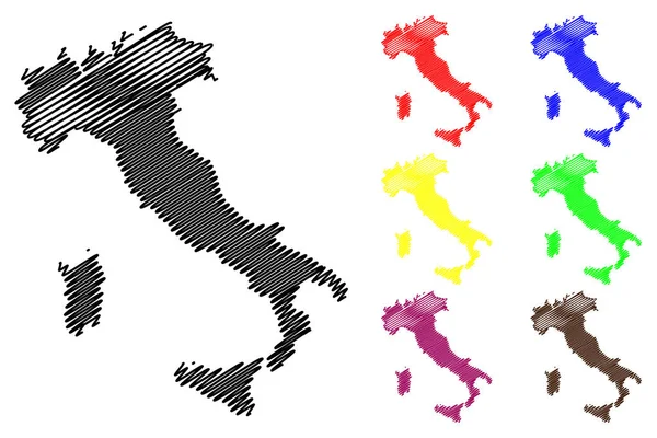 Italy map outline Vector Art Stock Images | Depositphotos