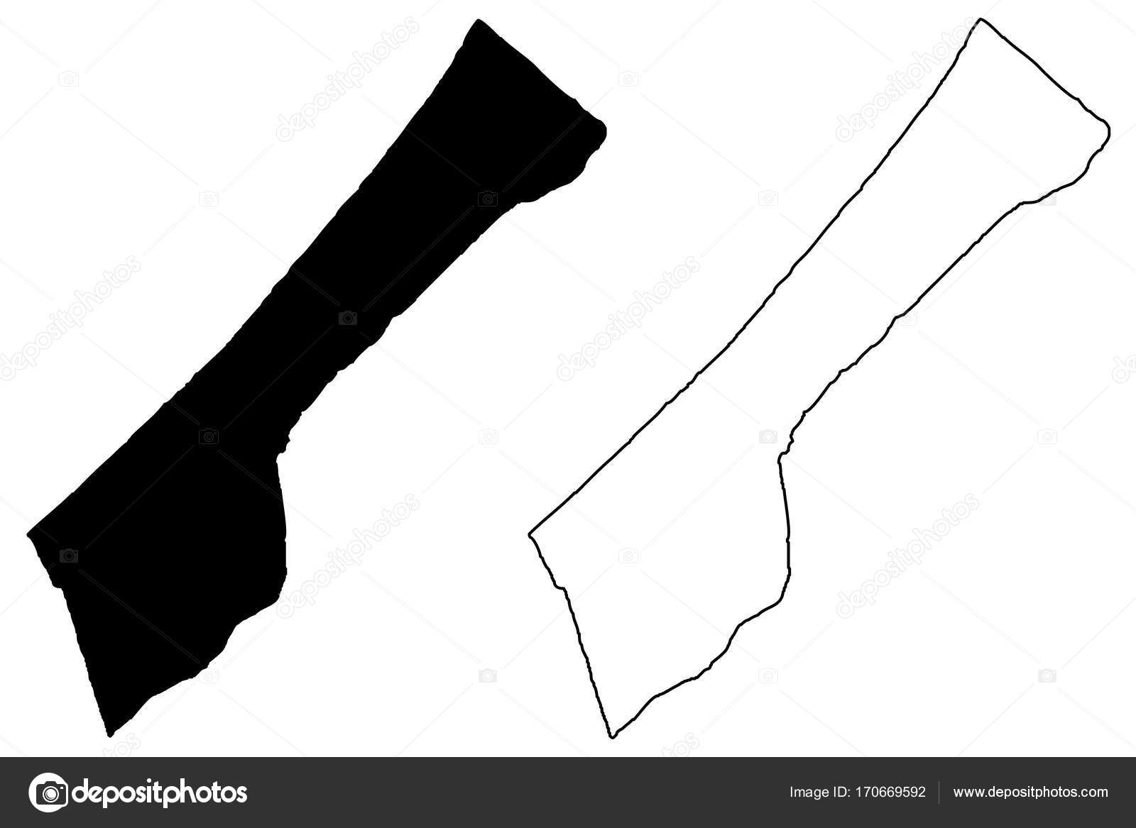 Gaza strip map vector — Stock Vector © Danler #170669592