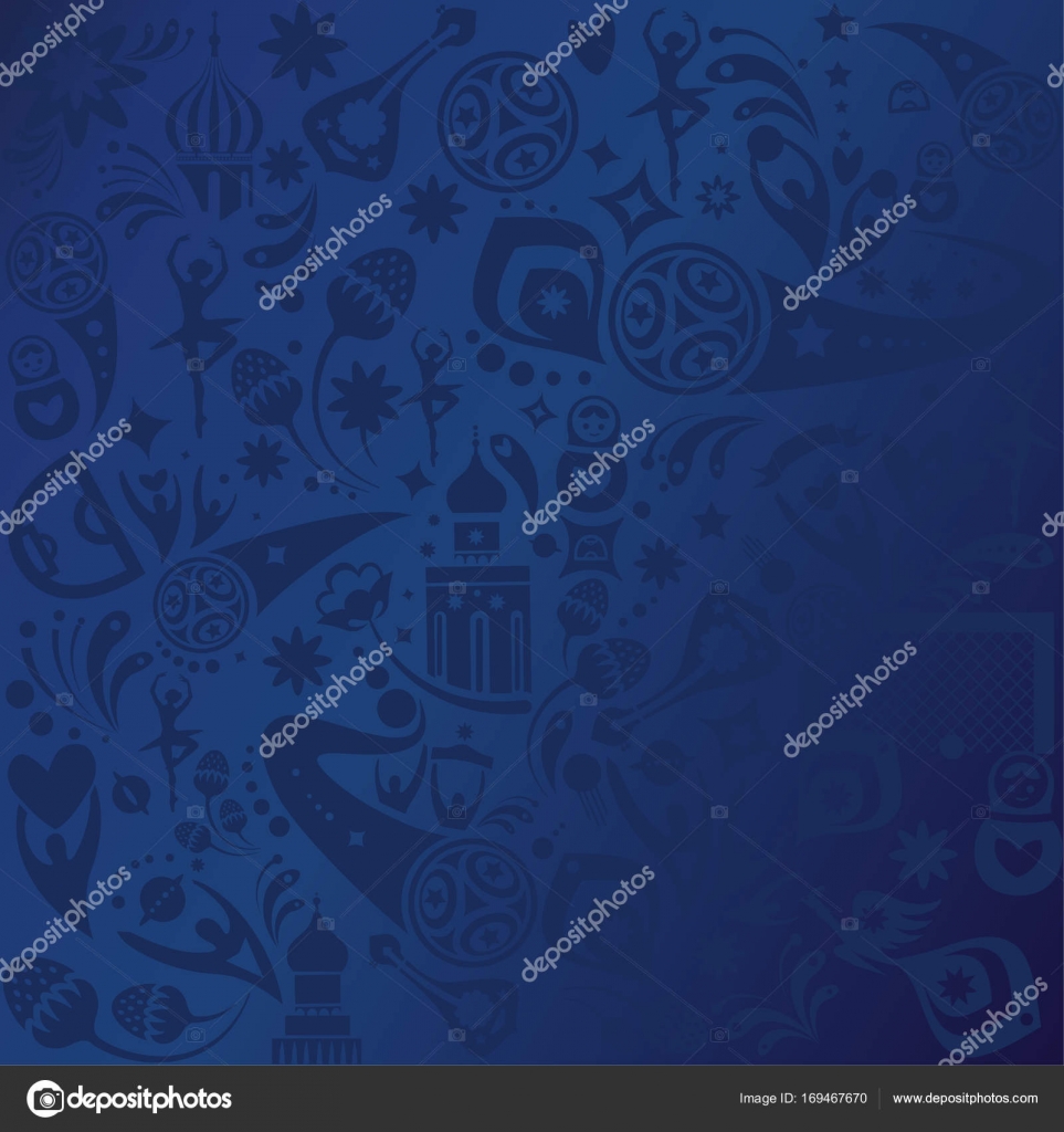 2018 FIFA world cup blue pattern Football Russia World Cup Abstract ...