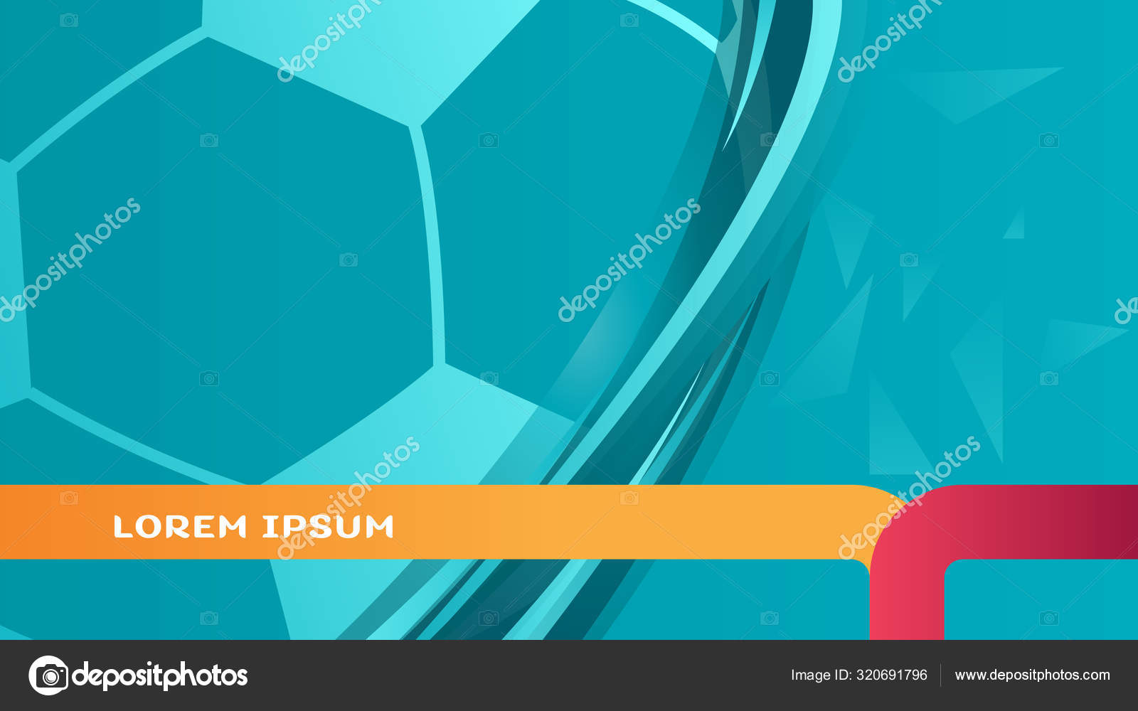 Euro 2022 Soccer European Championship Banner Abstract Turquoise ...