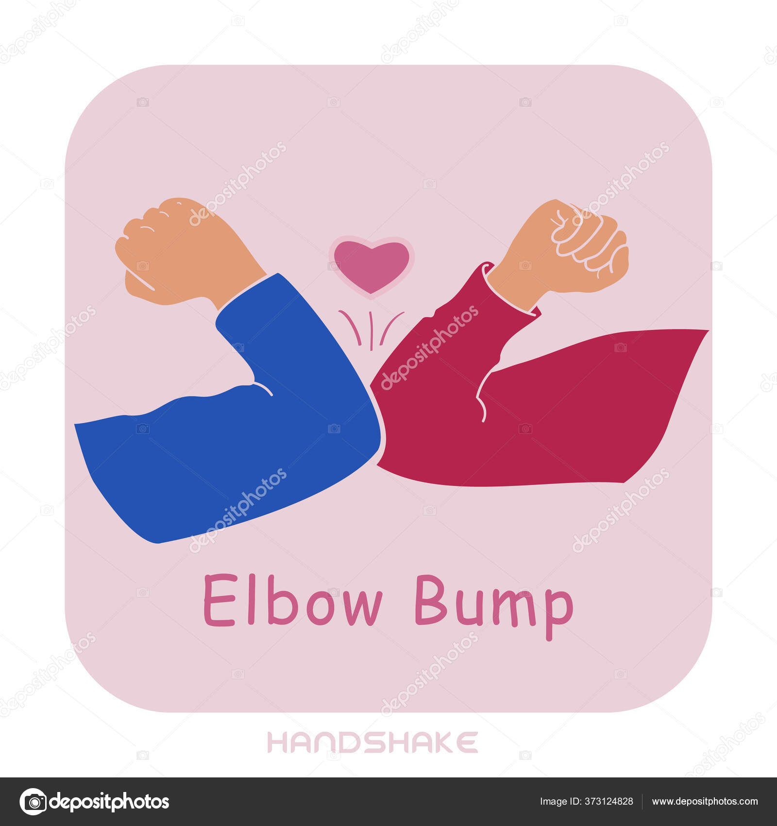 Elbow Bump Handshake Quarantine Social Distance Isolation Coronavirus ...