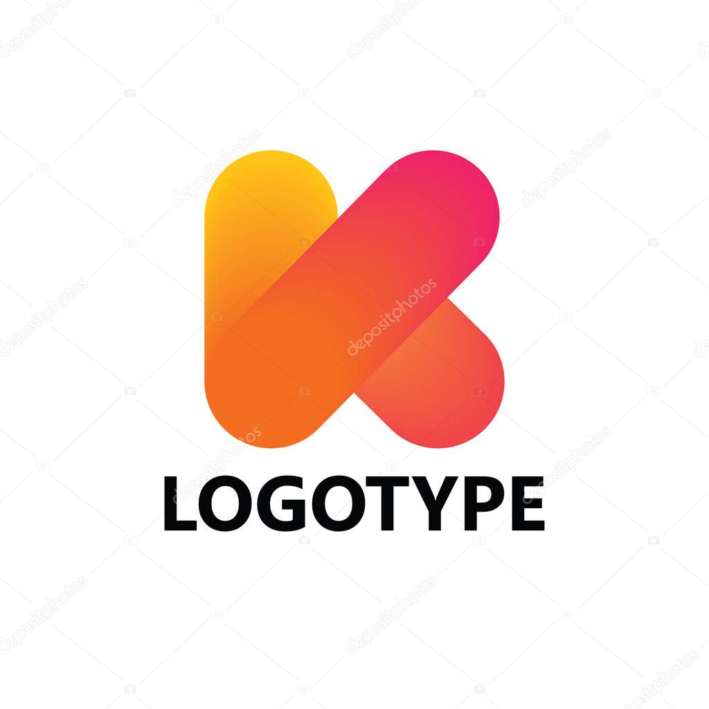 Letra K icono del logotipo elementos de plantilla de diseño 2023