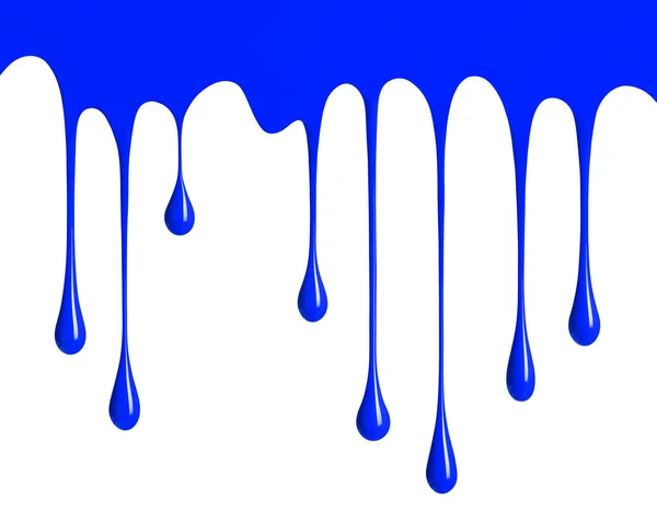 Blue paint dripping isolated over white background Stock Photo by ...