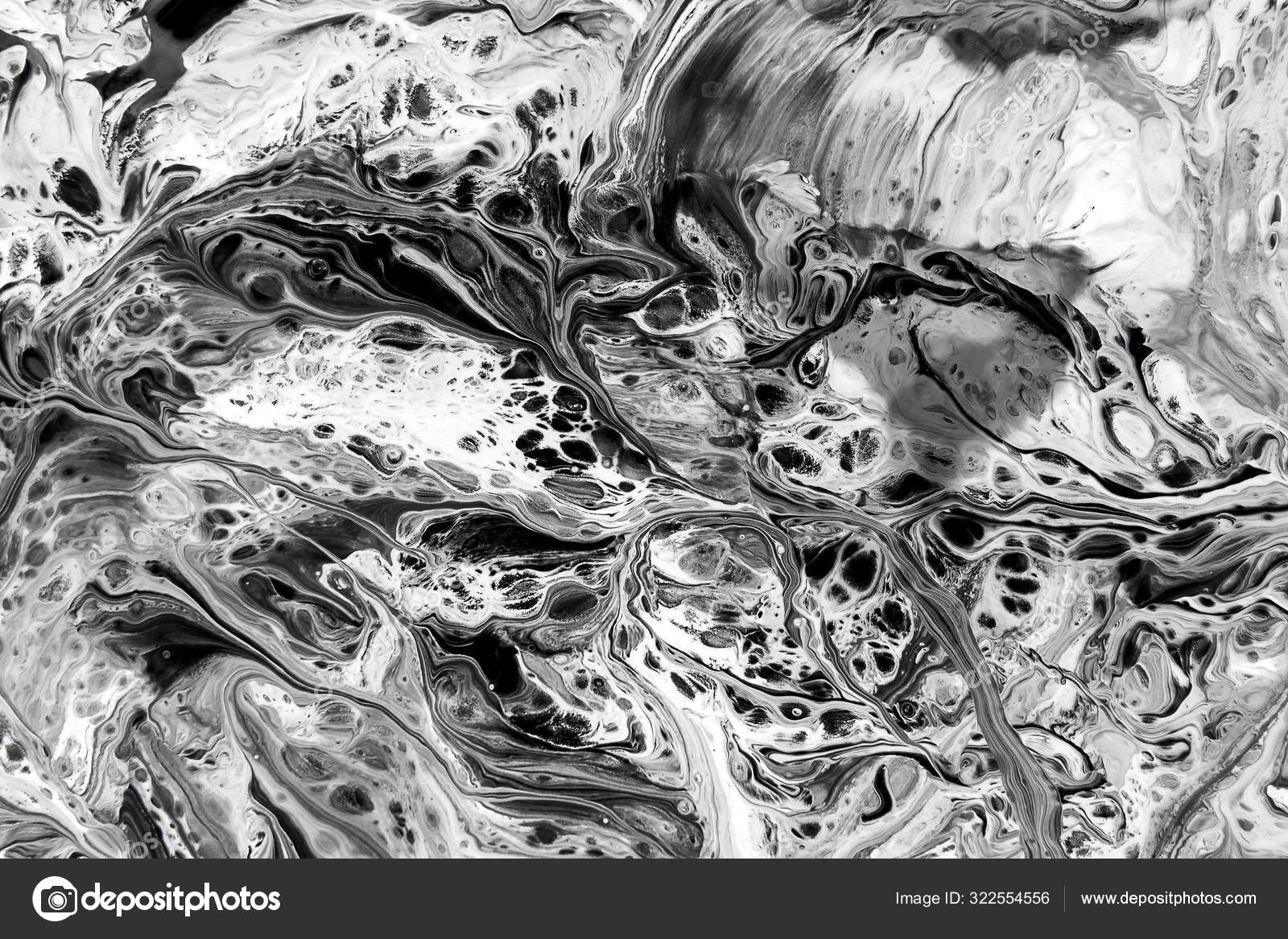 Lukisan Abstrak Hitam Putih